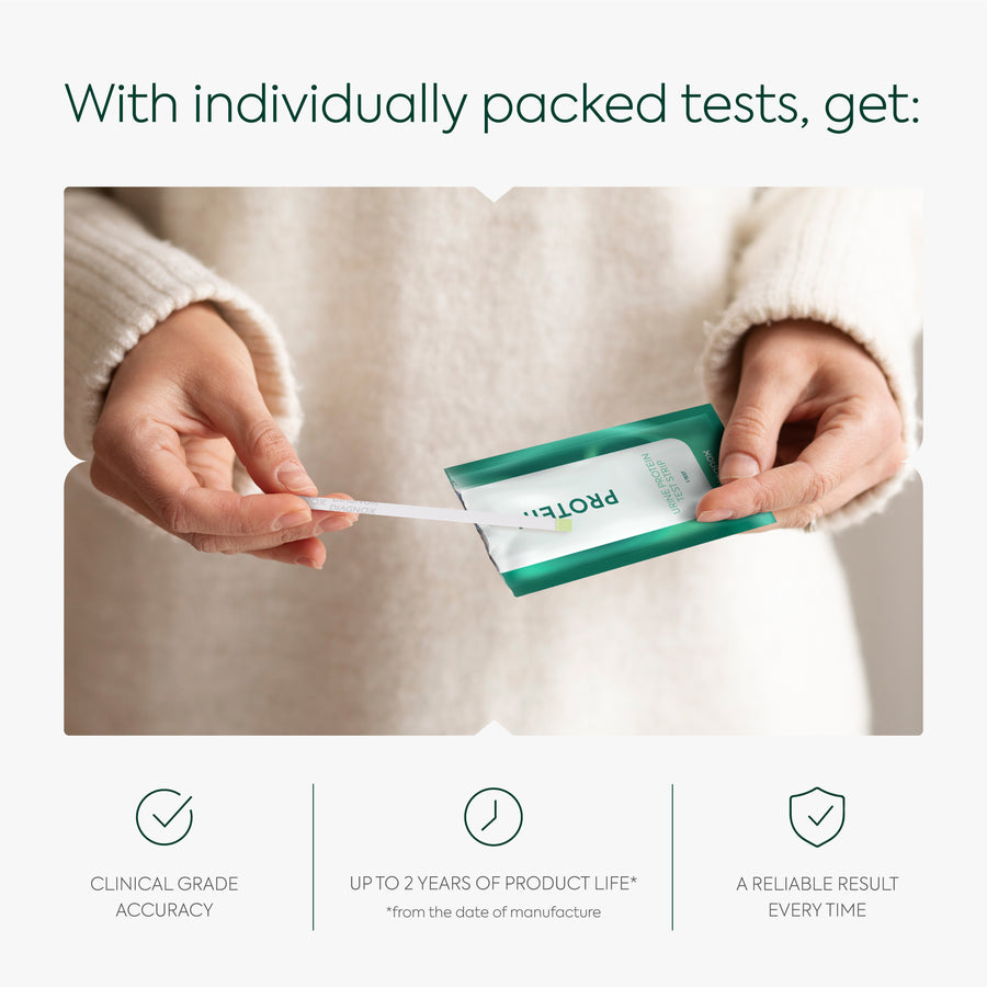 Diagnox Urine Protein Test Strips – At-Home Test For Protein in Urine ...