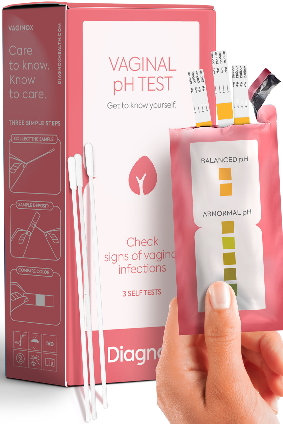 Diagnox Vaginal pH Test Kit: Test for Yeast Infections, BV, and Trich ...
