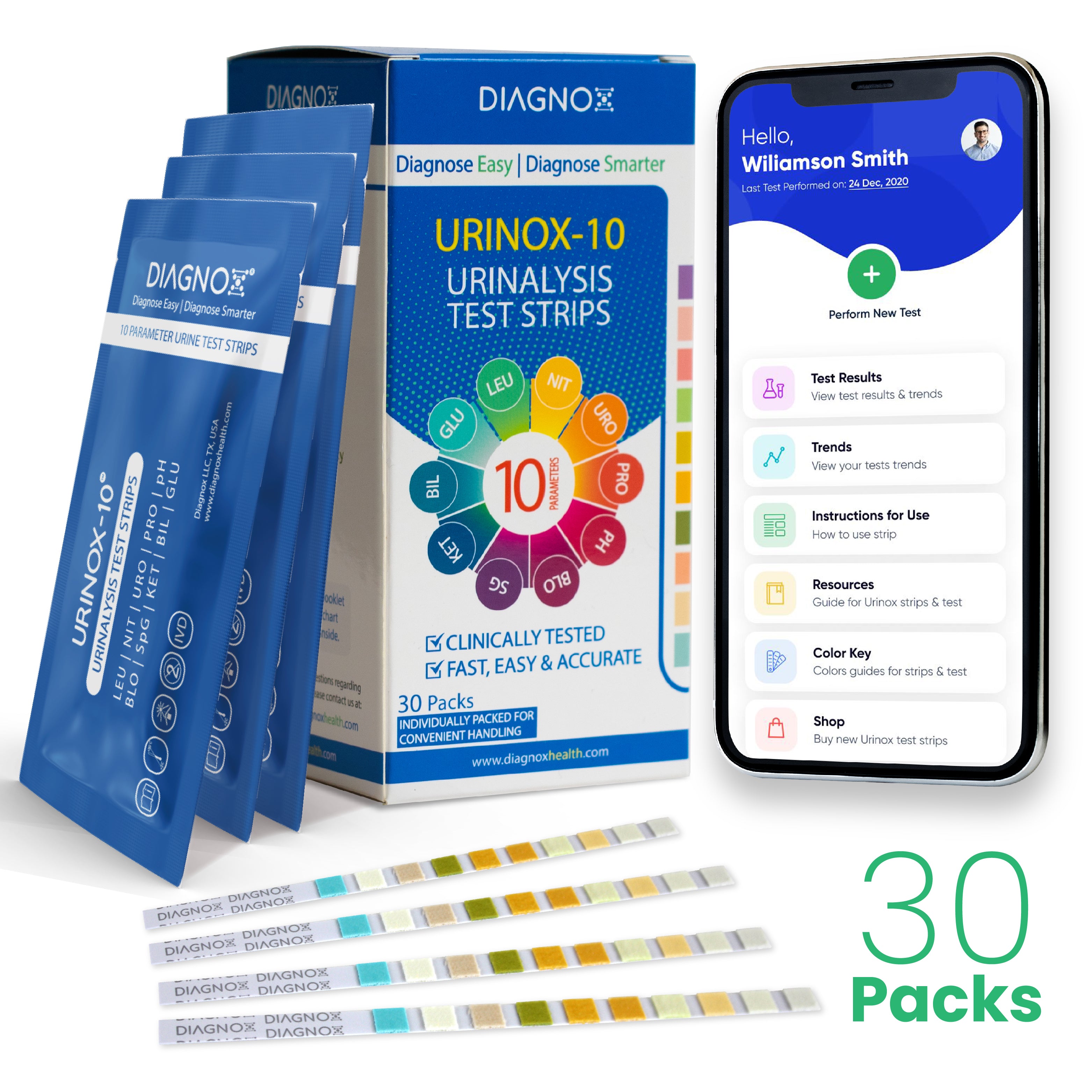 URS 14-in-1 Urinalysis Test Strips - 100 Count – Diagnox Health